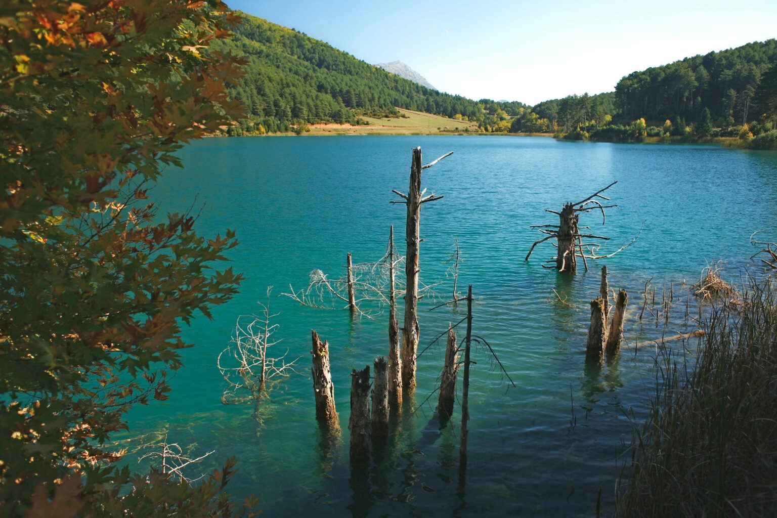 Crossing a beautiful artificial lake in Greece: From Trikala to Lake ...
