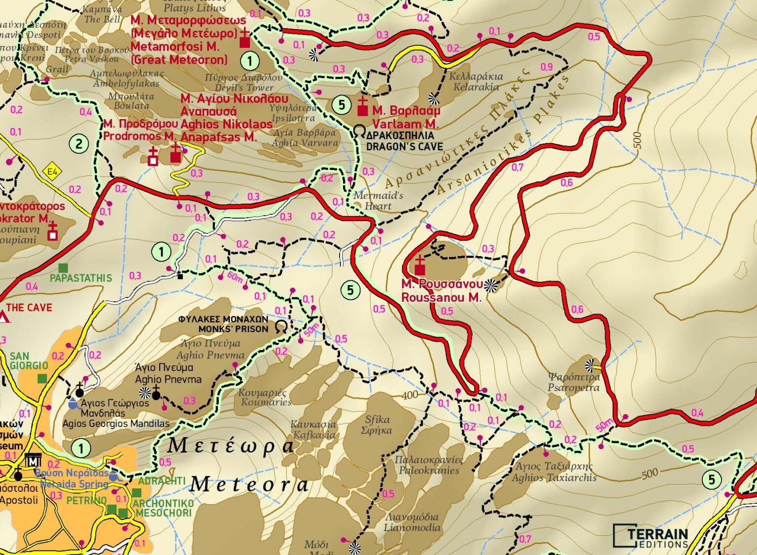 Meteora, Greece top hiking routes, trails, monasteries and rocks ...