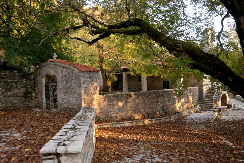 Βλόγγος «μπαλκόνι» Πελοποννήσου δάσος καρυδιών | travel.gr